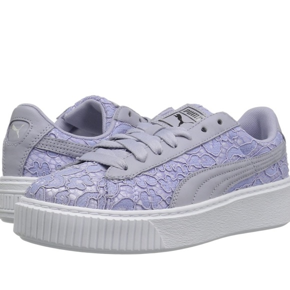 Shoes | New Lilac Purple Lace Puma Flatform Sneakers | Poshmark